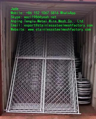 Chine Barrière galvanisée de maillon de chaîne/barrière provisoire, couche de zinc et lien de fil en métal très bien à vendre