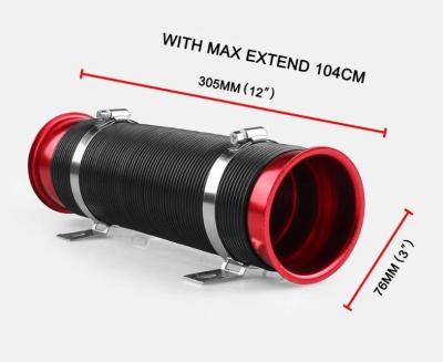 China 3 Inch Multi Flexible Autos Turbo Cold Air Intake Duct Inlet Pipe Hose Tube for sale