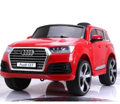 China Double Drive Remote Control Kid Fun Plastic Ride on Toy Cars with Leather seat for sale