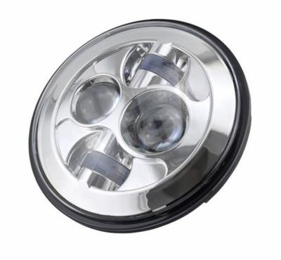 China Auto spare part Black 7 inch H4 H13 LED Headlights  For Jeep Wrangler JK 2 Door 4 Door LandRover Defender Head Light for sale