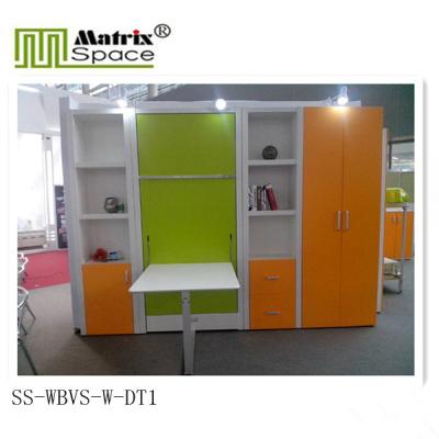China Modern Vertical Wall Bed , Single Space Saving Murphy  Bed With Dinning Table for sale