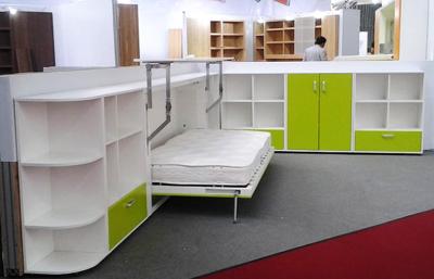 China High Gloss Single Murphy Wall Bed Simple Multifunctional Space Saving Wall Bed for sale