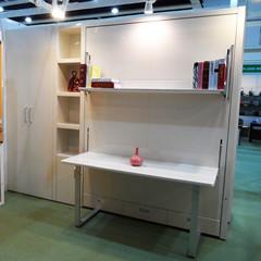 China Enviromental Customized Vertical Wall Bed With Desk / Bookshelf Malamine Finishing for sale