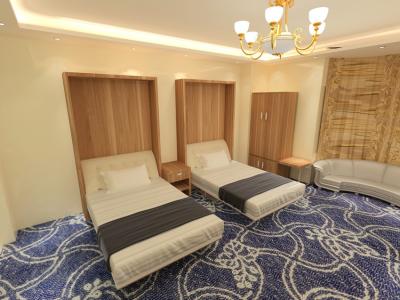 China Wooden Hotel Furniture Vertical Wall Bed Space Saving Queen Murphy Wall Bed for sale