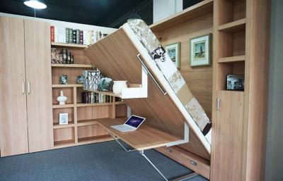 Cina Letto piegante della parete di economia di spazio di uso dell'hotel moderno con lo scaffale per libri e la Tabella dell'ufficio in vendita