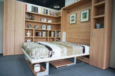 Cina Letto nascosto multifunzionale della parete del letto di Murphy di economia di spazio, grado E1 naturale in vendita