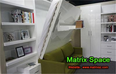 China Folding Vertical Wall Bed Hidden Wall Murphy for Bedroom / Hotel / Apartment for sale