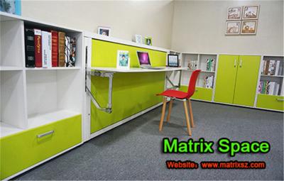 China Adjustable Modern Murphy Wall Bed Single Melamine Finish for Hotel Projects for sale