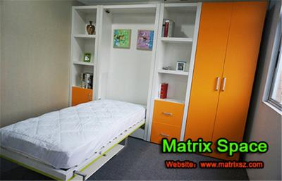 China Kids Vertical Wooden Single Murphy Wall Bed Bedroom Furniture With Dining Table for sale