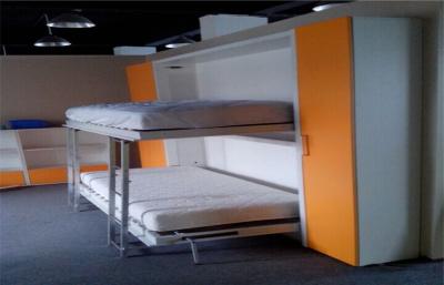 China Wood Space Saving Hidden Single Murphy Wall Bed Bunk Bed  with Ladder for sale