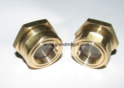 China Brass fluid sight glass viewport sight gaug oil level sight window brass fitting peephole for fuel tank of motorcycle for sale