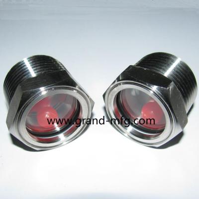 male NPT 3/4 Stainless Steel 304 bulls eye sight glasses with high pressure 3/4 inch reducers oil levels supplier
