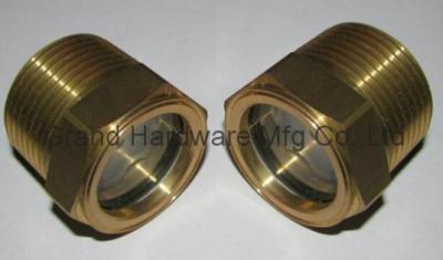 China Brass Sight Glass 2.5 Inch NPT G Thread Precision Liquid Level Indicator for sale