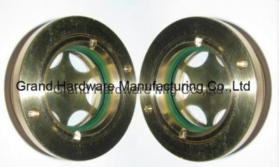 China Brass Sight Flow Indicator 2 inch BSP M60 Metric Thread Pyrex Glass for sale