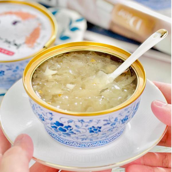 Quality Golden Osmanthus Tremella Dessert Herbal Collagen Vegan Nourishing Ready to Eat  Functional Food Traditional Chinese Wellness for sale
