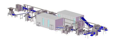 Cina Alta linea automatica flessibile del croissant della macchina della laminazione della pasta con il dispositivo piegante grasso in vendita