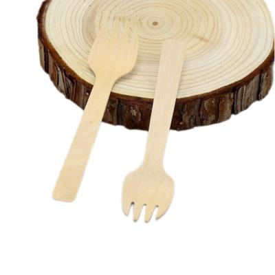 Cina coltelli dei cucchiai di 105mm Mini Disposable Wooden Forks And per le canape in vendita