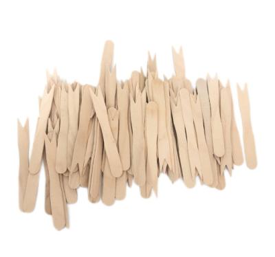 中国 85mm Birchwoodの堆肥化可能使い捨て可能な木の道具破片は大きさフルーツの軽食のための分岐する 販売のため