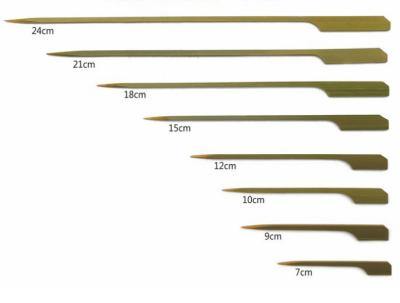 La pagaia di bambù eliminabile dell'alimento verde seleziona per il ricevimento pomeridiano 7cm/9cm/12cm/15cm/18cm