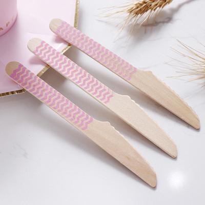 Cina utensili di legno della coltelleria di rosa del dolce della cena di 160mm per la celebrazione in vendita