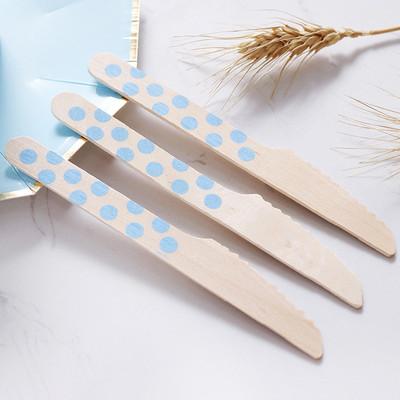 Cina Cena di legno blu eliminabile tocca di Kit Biodegradable Utensils For Birthday della coltelleria da 160 millimetri in vendita