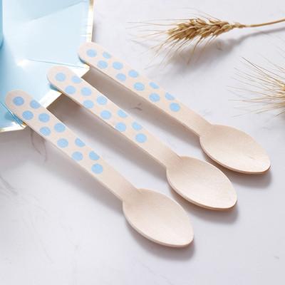 Cina Cena di legno blu eliminabile tocca di Kit Biodegradable Utensils For Birthday della coltelleria da 160 millimetri in vendita