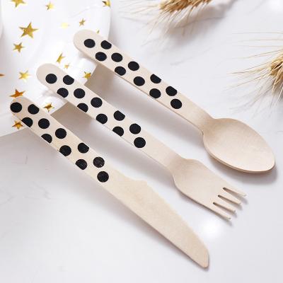 Cina Utensili neri di legno 16cm eliminabili concimabili del partito della coltelleria di Dott in vendita