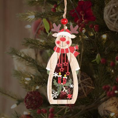 Cina Tag di Natale in legno Ornamenti Tag ciondolo in legno di Natale in vendita