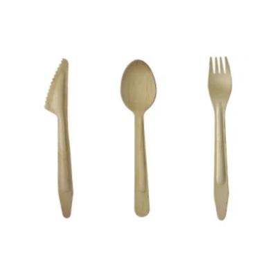 China 185mm disposable 100% natural material reinforced wooden coffee catering spoon wrapped individually for home and kitchen for sale