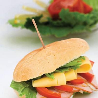 Cina Adesivo per hamburger in legno naturale monouso da 3,5 pollici per hamburger per mangiare cibo in vendita