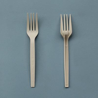 Cina Dell'amido di mais 16cm stoviglie cinesi ed occidentali degradabili eliminabili del coltello di colore primario e del cucchiaio della forcella in vendita