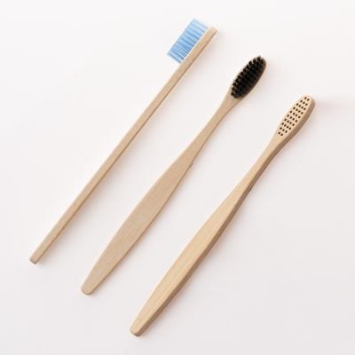 China Biodegradable Natural Bamboo Toothbrush Bamboo Charcoal Soft Toothbrush for sale