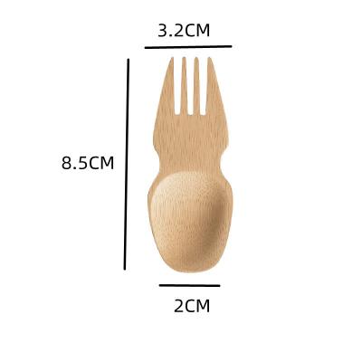 China Kompostierbare biologisch abbaubare Spork-Tischbesteck-Bambusgeräte 3,5 Zoll zu verkaufen