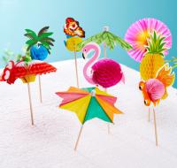 China 15.5CM Disposable Decorative fruit Pineapple Toothpick Cocktail Picks for sale