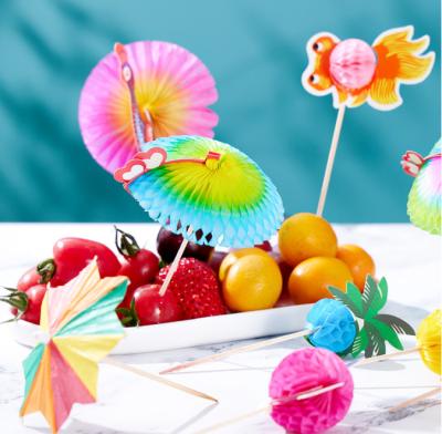 Cina Scelte decorative eliminabili del cocktail di stuzzicadenti dell'ananas della frutta di 15.5CM in vendita