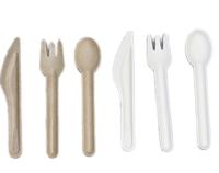 China Bulk Eco Disposable Sugarcane Compostable Cutlery Tableware 16CM for sale