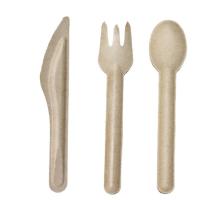 China Bulk Eco Disposable Sugarcane Compostable Cutlery Tableware 16CM for sale