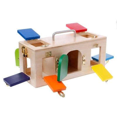 中国 ロック箱13.5cm木のMontessoriの赤ん坊は教育木の困惑をもてあそぶ 販売のため