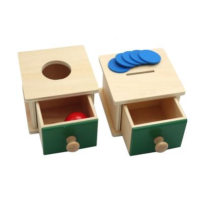 中国 12cm感覚的な木のMontessoriの赤ん坊はMontessoriの引出しの箱によって着色されるブナの森をもてあそぶ 販売のため