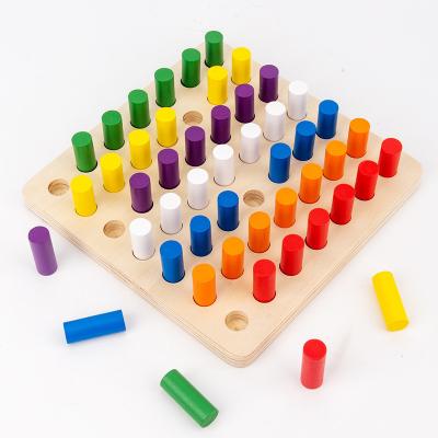 中国 ISO9001教育木のMontessoriの赤ん坊は木の記憶マッチ棒のチェスをもてあそぶ 販売のため