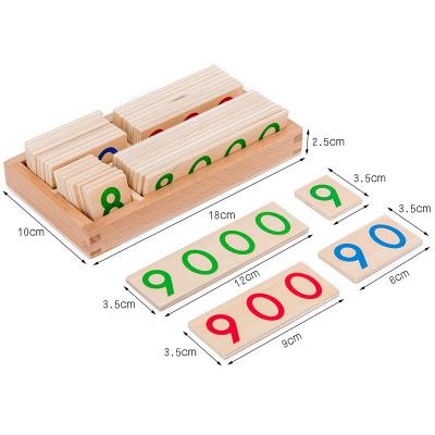 China Montessori 6.5cm Houten de Aantallenkaart van het Aanpassingsraadsel Te koop