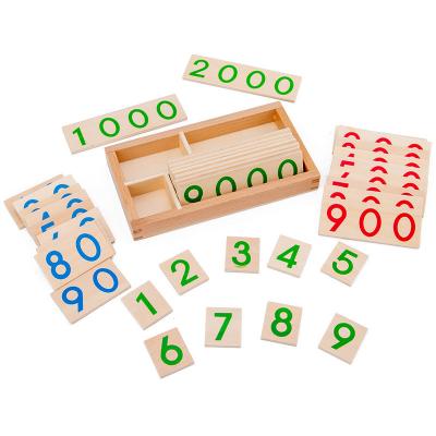 China Montessori 6.5cm Houten de Aantallenkaart van het Aanpassingsraadsel Te koop