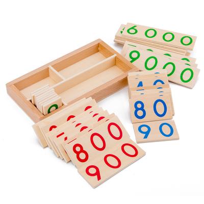 China Montessori 6.5cm Houten de Aantallenkaart van het Aanpassingsraadsel Te koop