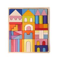China Creative Solid 4.5cm Large Rainbow Stacking Puzzle Animal for sale