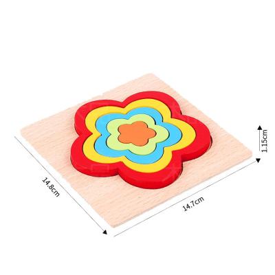 Cina Il puzzle di legno geometrico del blocchetto di DIY 1cm gioca il bambino del puzzle in vendita