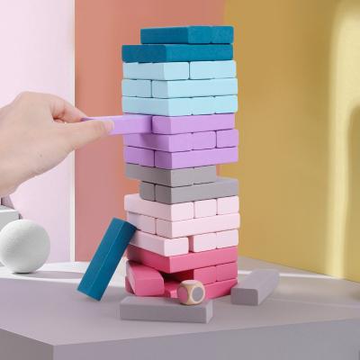 Cina Equilibri 48pcs ha colorato i blocchetti di legno di domino ha impilato i giocattoli educativi dell'arcobaleno in vendita