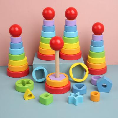 中国 5.51in木のMontessoriの赤ん坊のおもちゃのブナの森Teether 販売のため