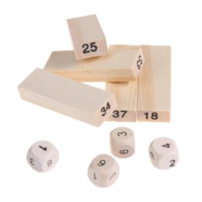 Cina Particelle elementari di legno Toy Tower Stacking Game di domino delle cifre in vendita
