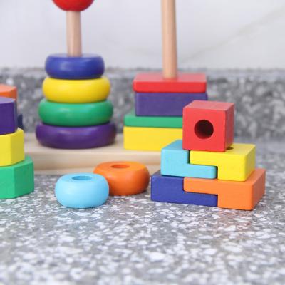 Cina Particelle elementari di legno geometriche Toy Sorting Board dell'impilatore 21cm in vendita