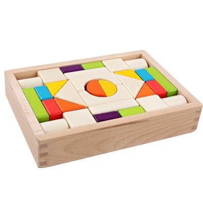 Cina Particelle elementari di legno Toy Stacking del grande castello di 15cm 30 pezzi in vendita
